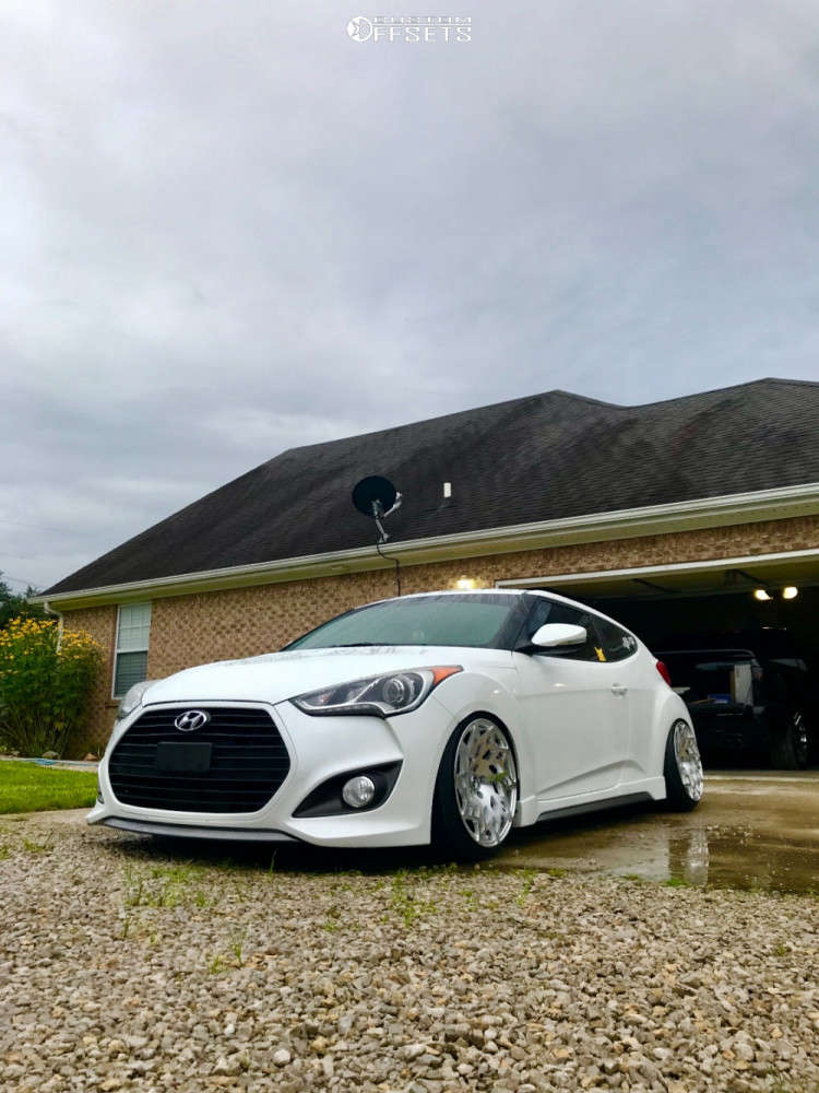 2015 Hyundai Veloster with 18x9.5 25 WatercooledIND Md1 and 215/35R18 ...