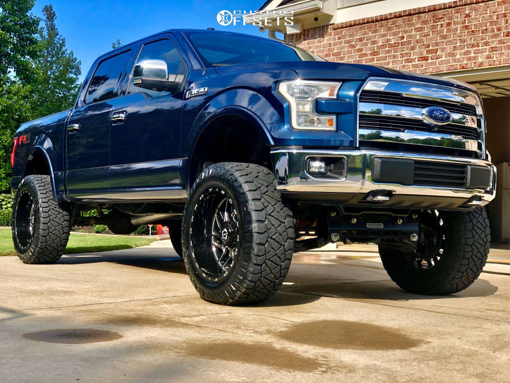 2016 Ford F-150 with 22x12 -44 TIS 544BM and 37/13.5R22 Nitto Ridge ...