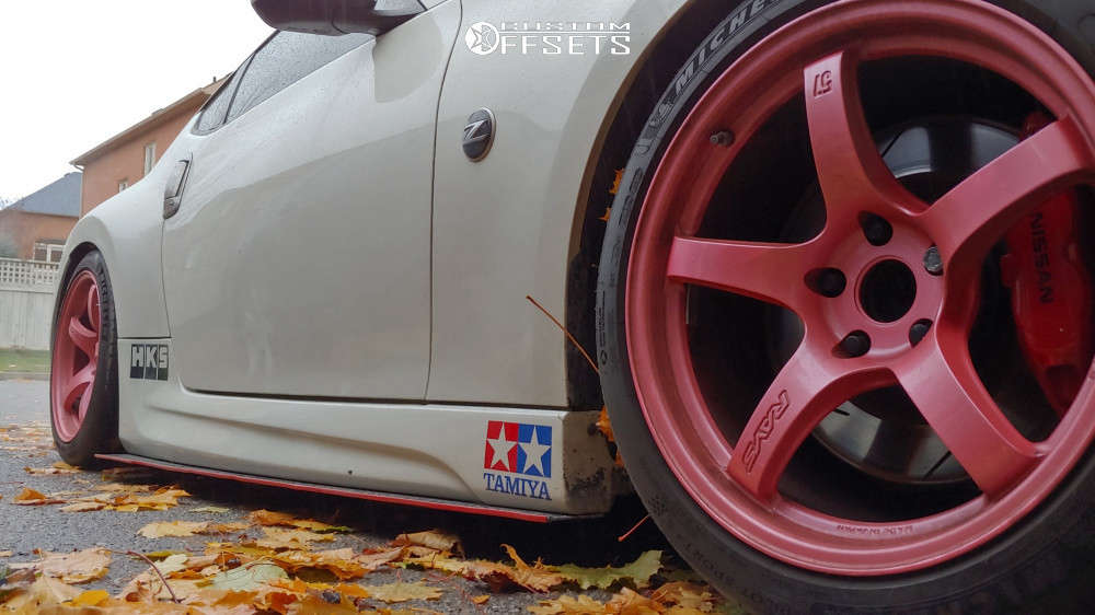 2018 Nissan 370Z with 18x10.5 22 Rays Engineering 57cr and 285/35R18 ...