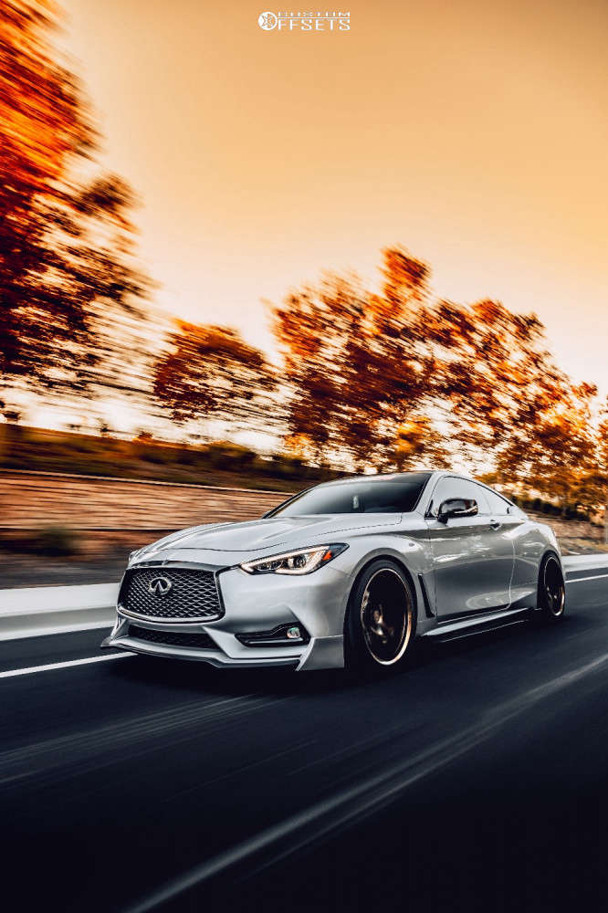 2017 INFINITI Q60 with 19x10 25 Precision Forged MW-1 and 275/35R19 ...