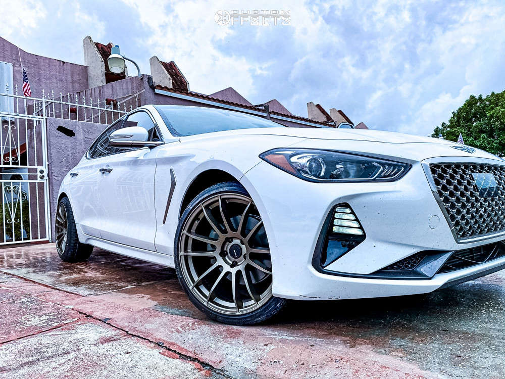 2020 Genesis G70 with 19x9.5 22 AVID1 AV20 and 235/35R19 Cosmo Mucho ...