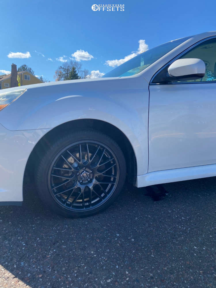 2011 Subaru Legacy with 18x7.5 45 Enkei Ekm3 and 225/40R18 Fuzion Uhp ...
