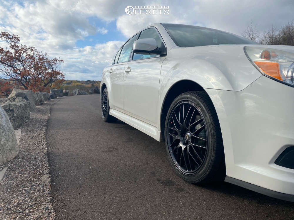 2011 Subaru Legacy with 18x7.5 45 Enkei Ekm3 and 225/40R18 Fuzion Uhp ...