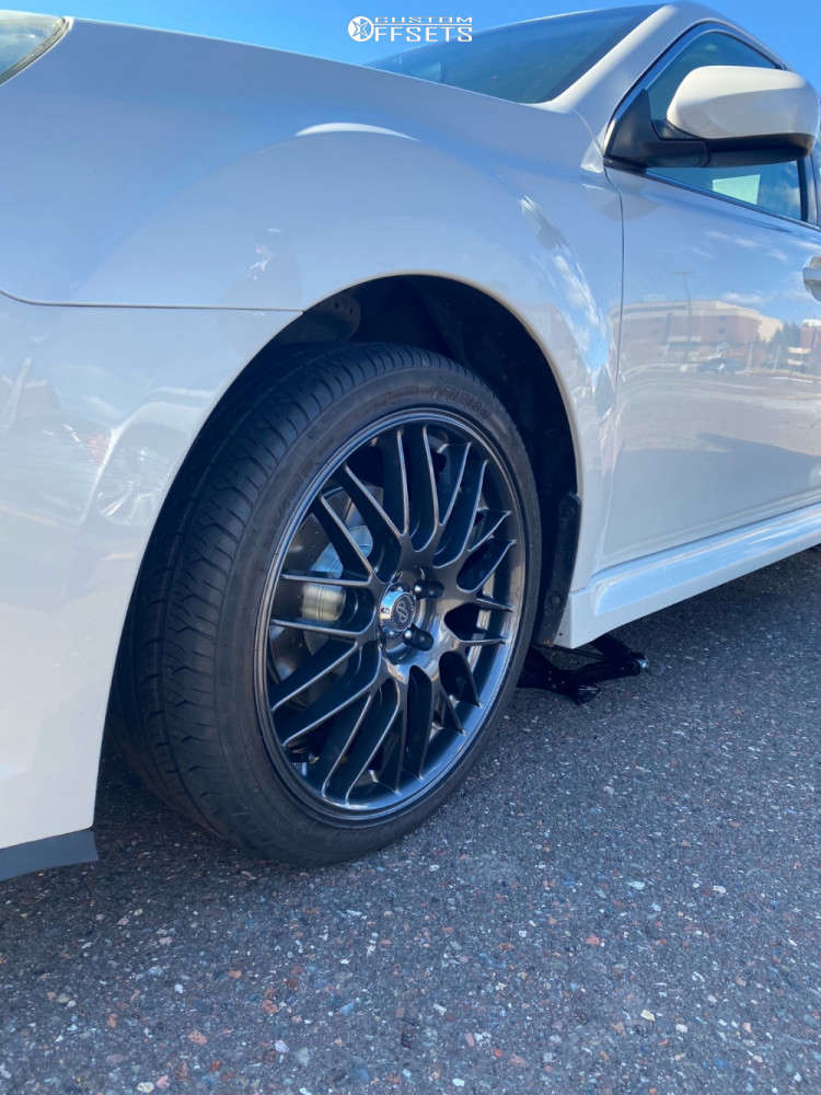 2011 Subaru Legacy with 18x7.5 45 Enkei Ekm3 and 225/40R18 Fuzion Uhp ...