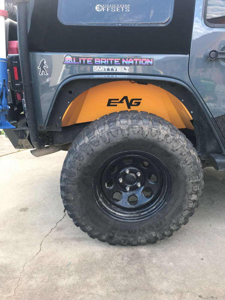 2014 Jeep Wrangler with 17x8 -12 Vision Soft 8 and 35/12.5R17 Ironman ...