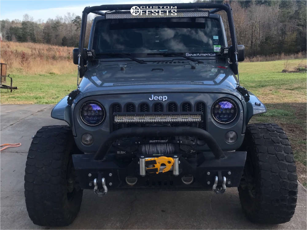2014 Jeep Wrangler with 17x8 -12 Vision Soft 8 and 35/12.5R17 Ironman ...