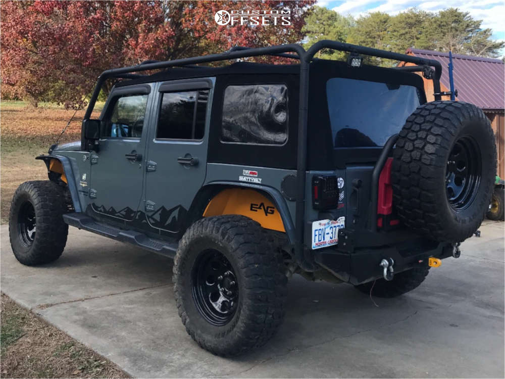 2014 Jeep Wrangler with 17x8 -12 Vision Soft 8 and 35/12.5R17 Ironman ...