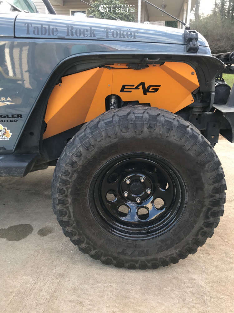 2014 Jeep Wrangler with 17x8 -12 Vision Soft 8 and 35/12.5R17 Ironman ...