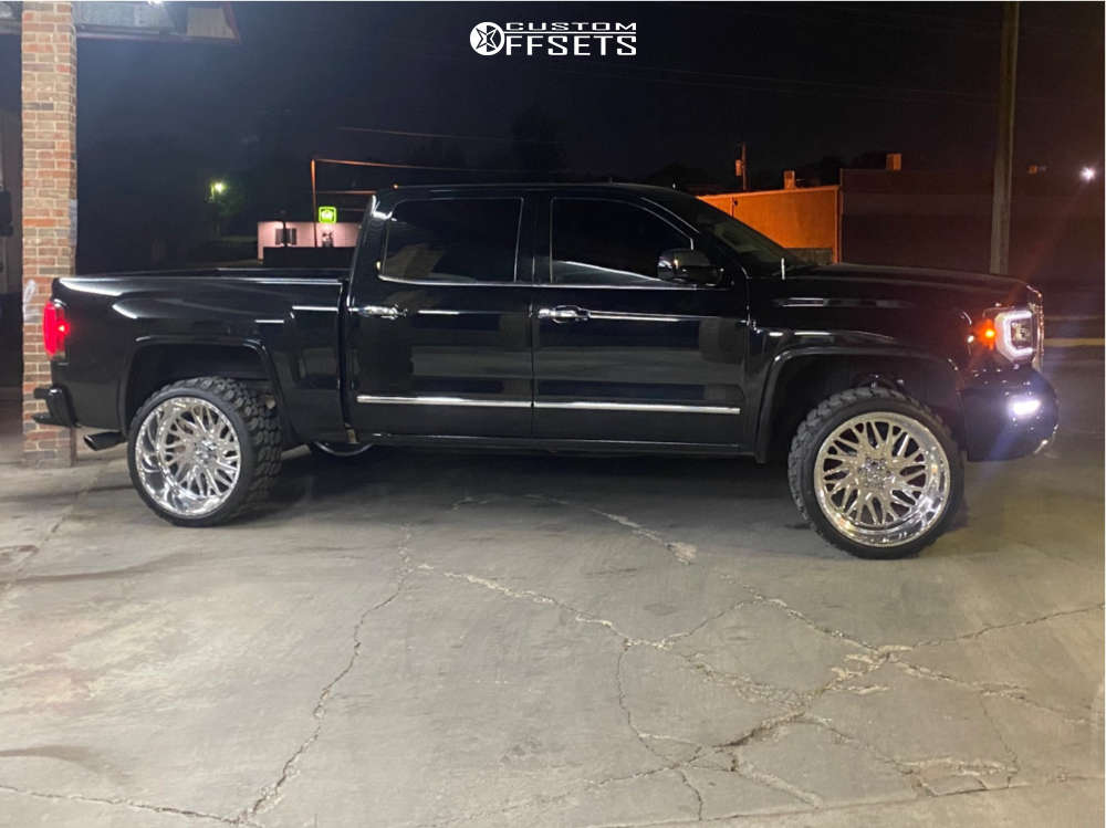 2016 GMC Sierra 1500 with 24x12 -40 American Force Nova Ss and 33/12 ...