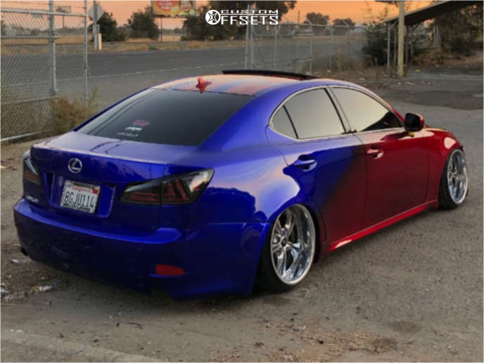 2008 Lexus IS250 with 18x10 12 Weds Cerberus Ii and 225/35R18 Federal ...