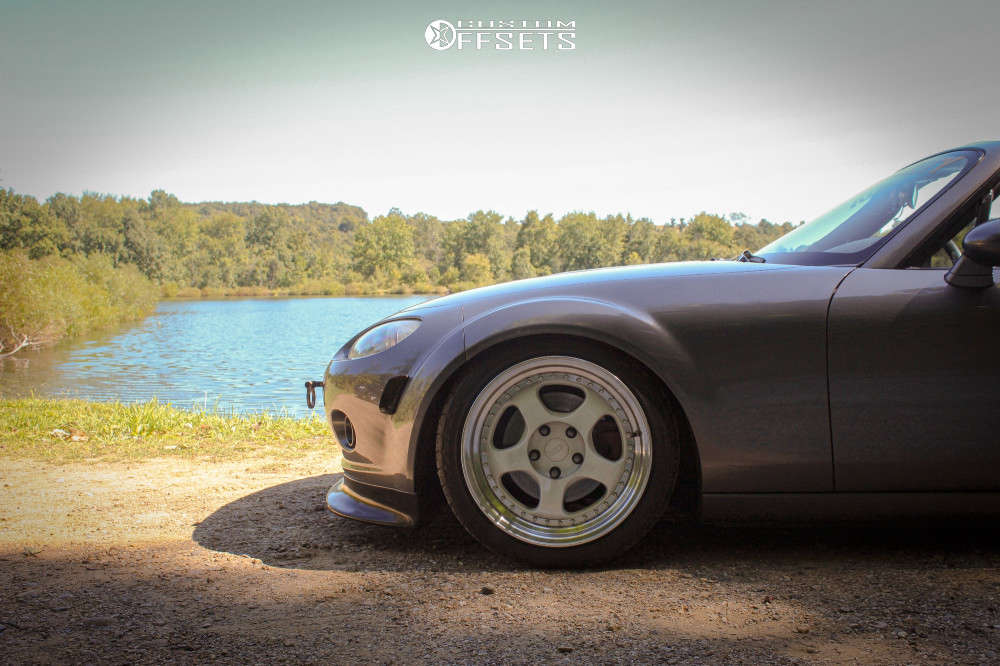 2008 Mazda MX-5 Miata with 17x8.5 30 ESR Sr06 and 205/45R17 Federal ...