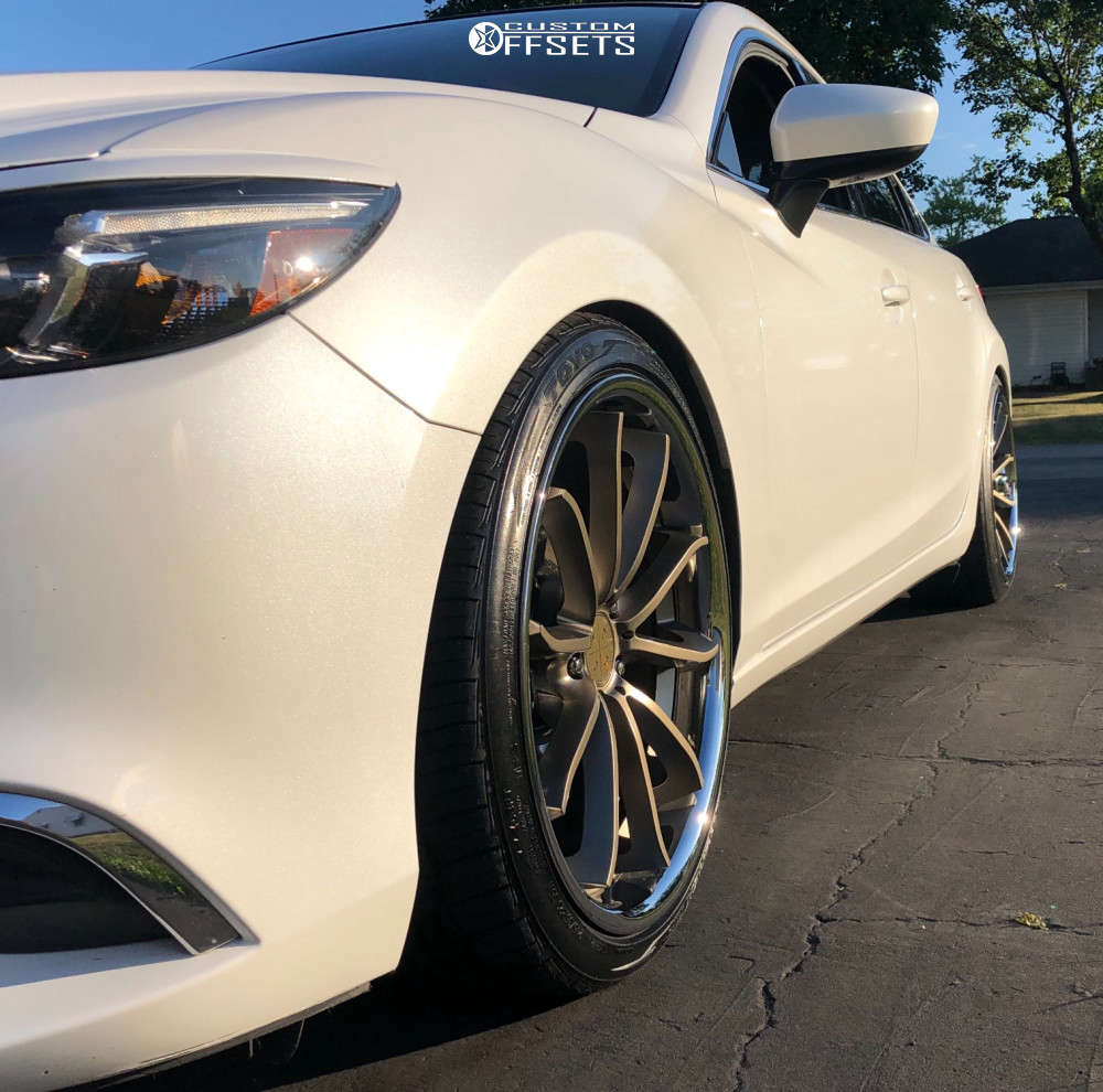 2016 Mazda 6 with 20x10 38 Black Diamond Bd-23 and 235/20R20 Toyo Tires ...