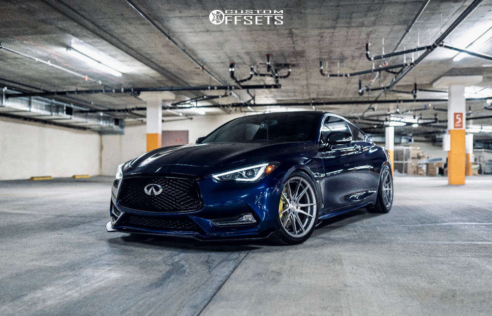 2017 INFINITI Q60 with 19x9.5 20 Rohana Rf2 and 255/40R19 Firestone ...