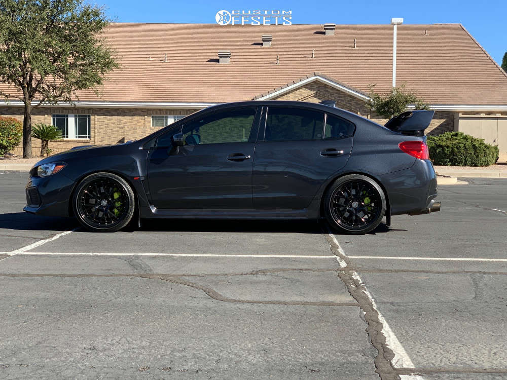 2018 Subaru WRX STI with 19x9.5 22 ESR Cs11 and 245/35R19 Yokohama ...