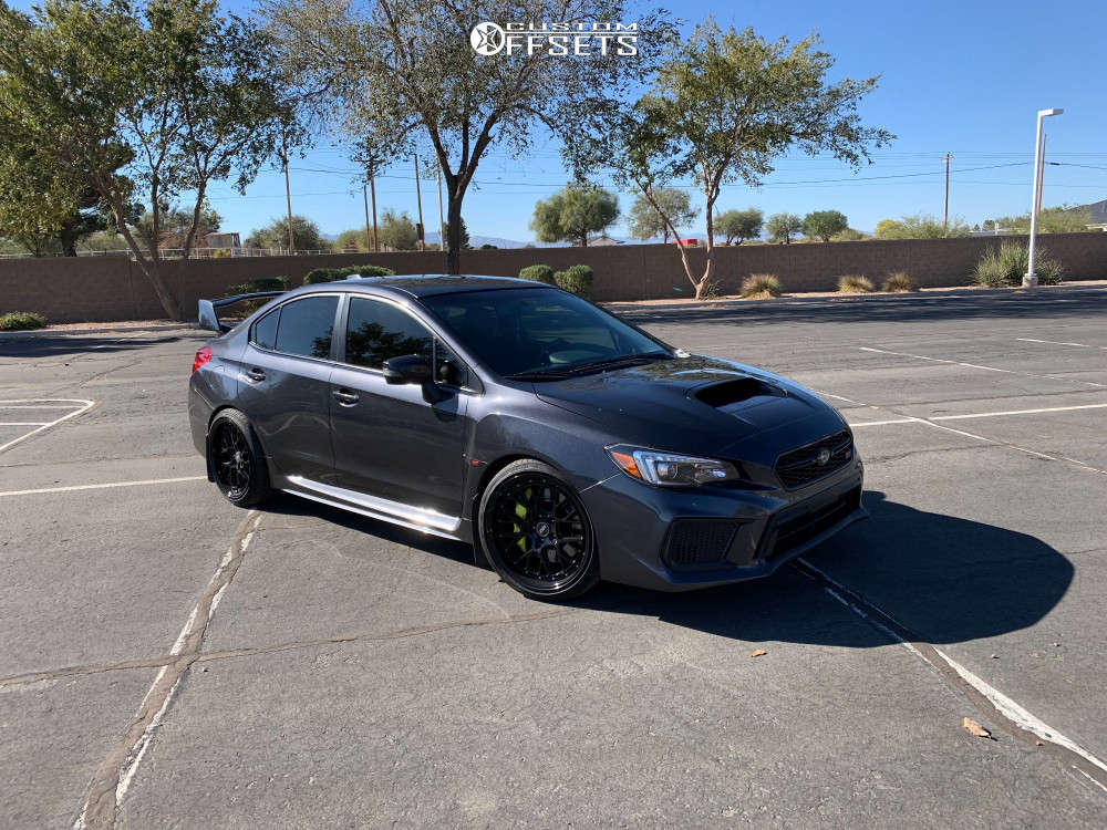 2018 Subaru WRX STI with 19x9.5 22 ESR Cs11 and 245/35R19 Yokohama ...