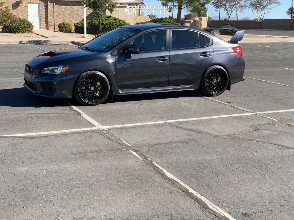 2018 Subaru WRX STI with 19x9.5 22 ESR Cs11 and 245/35R19 Yokohama ...
