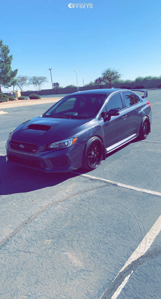 2018 Subaru WRX STI with 19x9.5 22 ESR Cs11 and 245/35R19 Yokohama ...