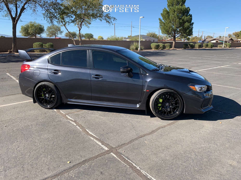 2018 Subaru WRX STI with 19x9.5 22 ESR Cs11 and 245/35R19 Yokohama ...