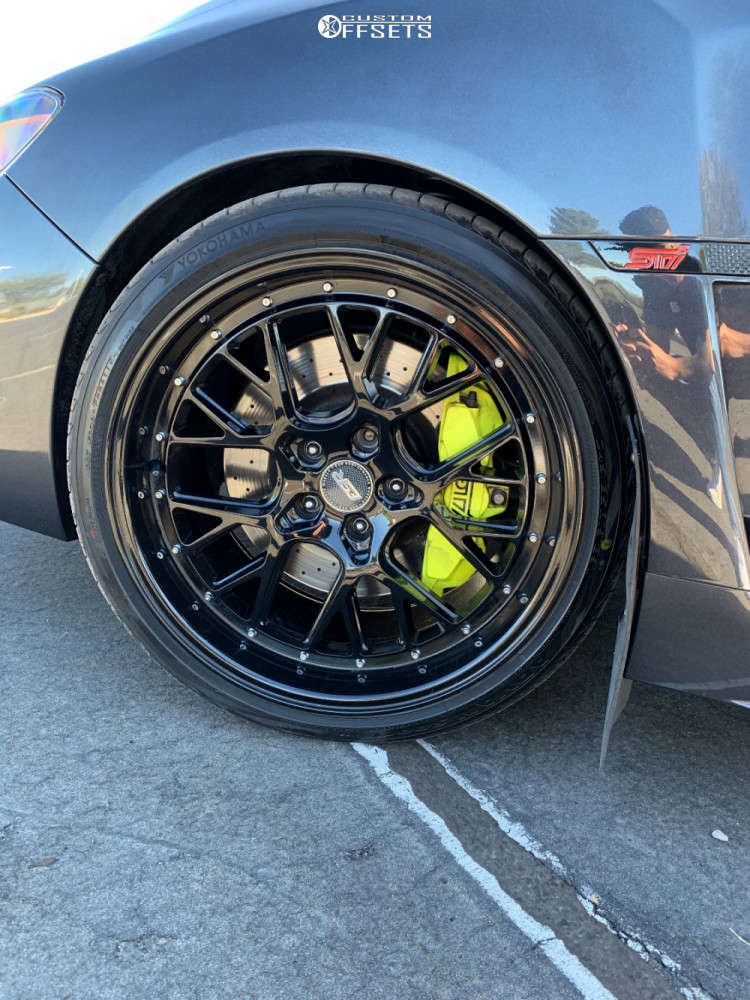 2018 Subaru WRX STI with 19x9.5 22 ESR Cs11 and 245/35R19 Yokohama ...