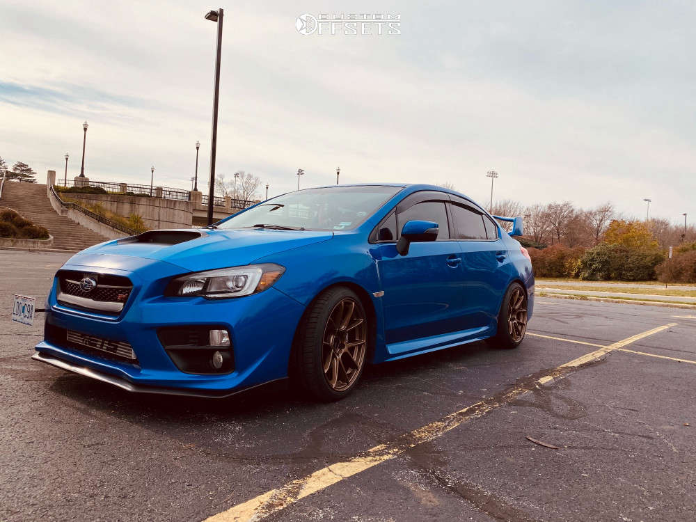 2016 Subaru WRX STI with 18x9.5 38 Enkei Tsv and 255/35R18 Continental ...