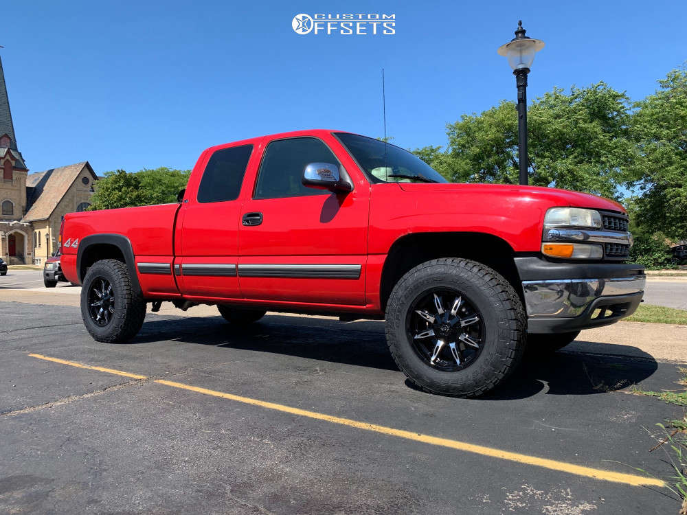 2000 Chevrolet Silverado 1500 with 18x9 -12 Vision Manic and 33/12.5R18 Toyo Tires Open Country ...