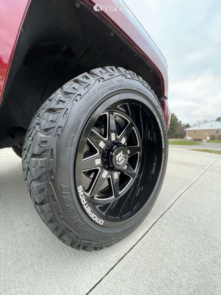 2017 Chevrolet Silverado 1500 with 22x12 -44 Dropstars 655bm and 33/12 ...