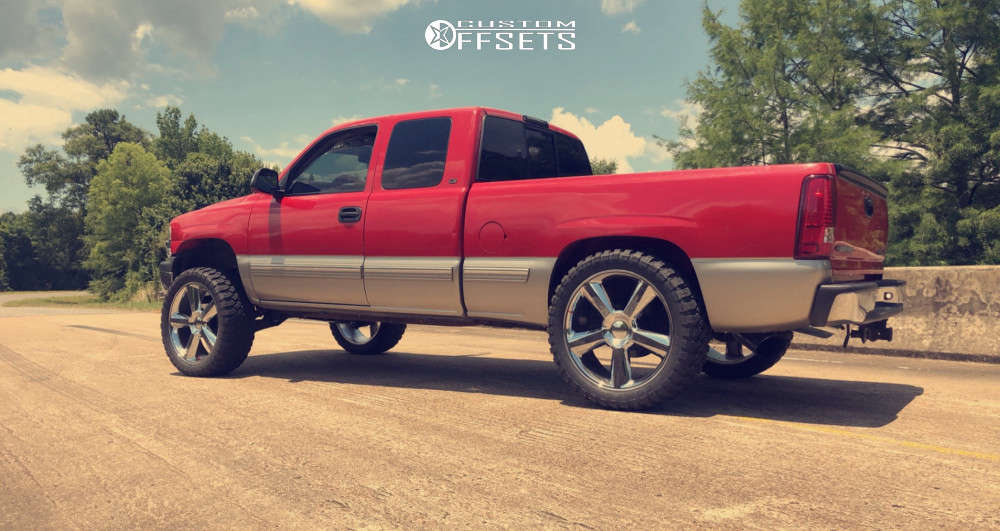 2000 Chevrolet Silverado 1500 with 24x9.5 30 Eclipse Replica 278 and 35 ...