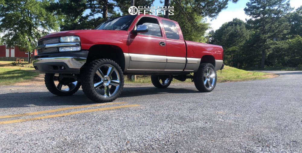2000 Chevrolet Silverado 1500 with 24x9.5 30 Eclipse Replica 278 and 35 ...