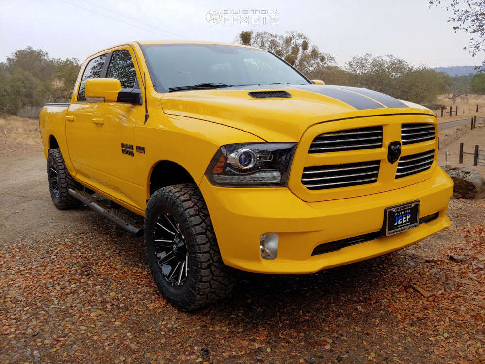 2016 Ram 1500 with 18x9 -12 Fuel Contra and 33/12.5R18 Nitto Ridge ...