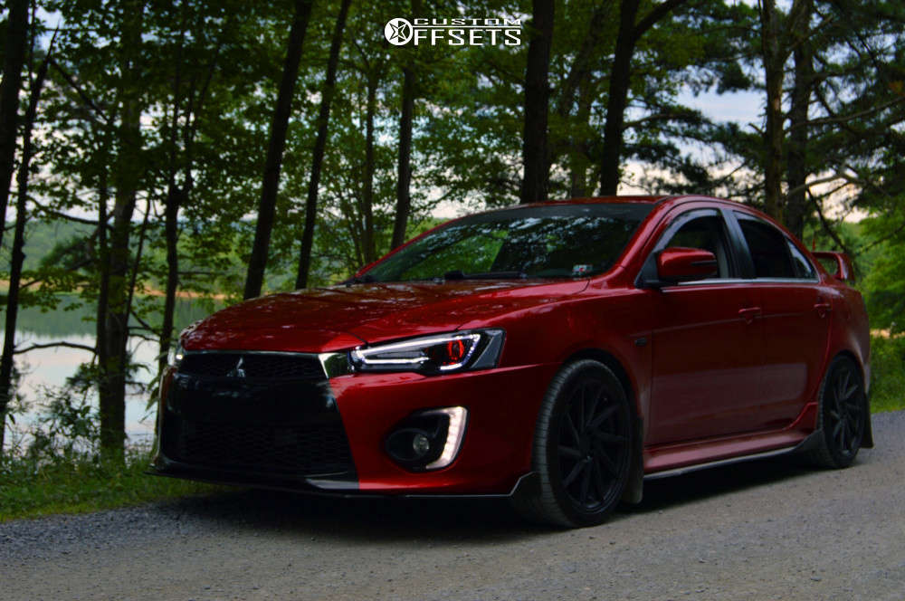 2016 Mitsubishi Lancer with 18x8.5 38 F1R F29 and 235/45R18 Cooper Zeon ...