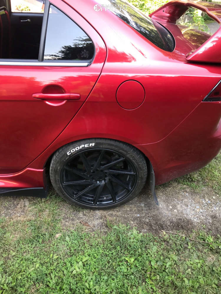 2016 Mitsubishi Lancer with 18x8.5 38 F1R F29 and 235/45R18 Cooper Zeon ...
