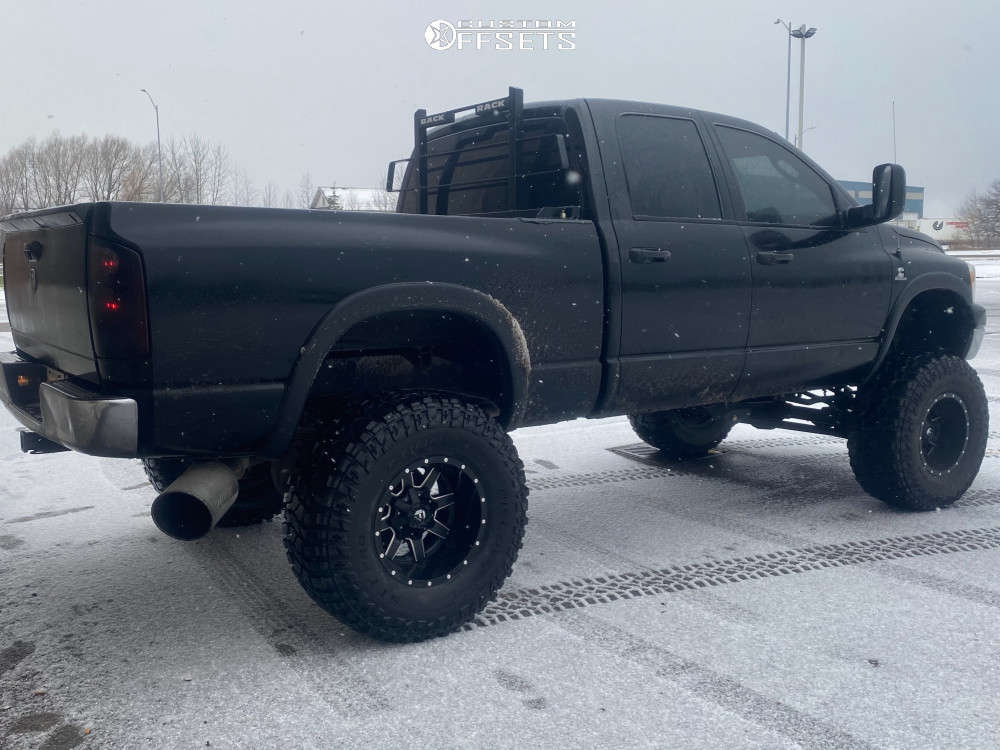 2008 Dodge Ram 2500 with 18x12 -44 Fuel Maverick and 38/15.5R18 Cooper ...