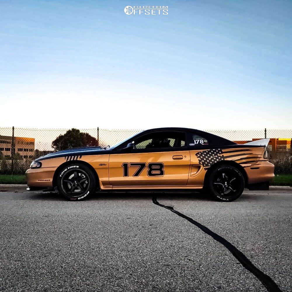 1997 Ford Mustang with 17x9 24 American Muscle 1995 Cobra R and 275 ...