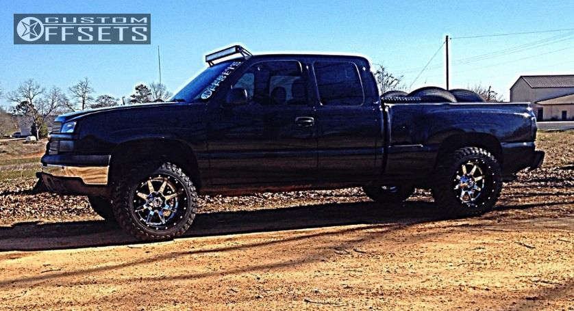 2003 Chevrolet Silverado 1500 with 20x12 -44 Fuel Maverick and 33/12 ...