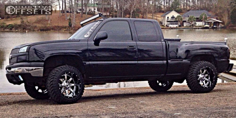 2003 Chevrolet Silverado 1500 with 20x12 -44 Fuel Maverick and 33/12 ...