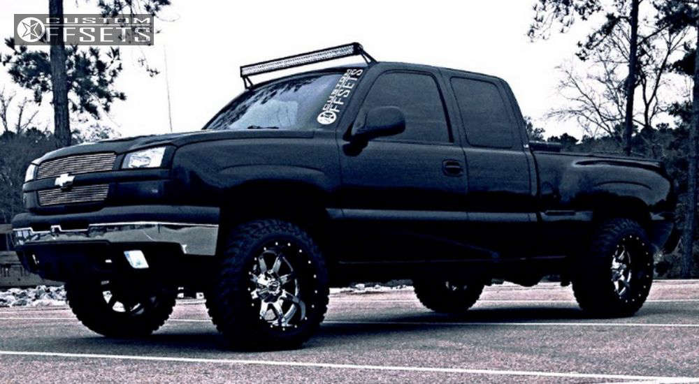 2003 Chevrolet Silverado 1500 with 20x12 -44 Fuel Maverick and 33/12 ...