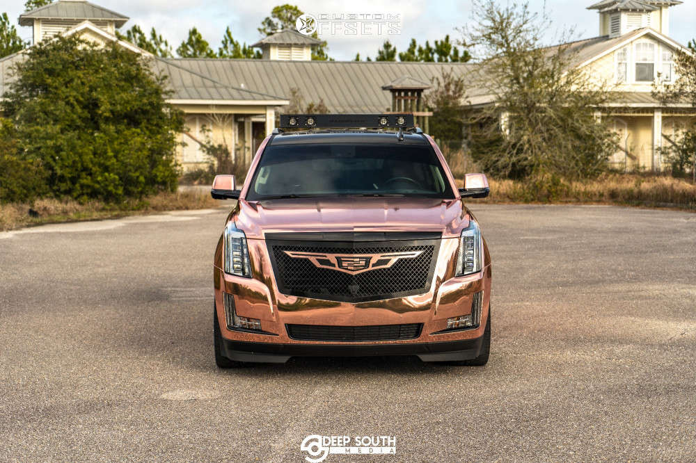 2016 Cadillac Escalade with 24x10 30 DUB Chedda and 295/35R24 Nitto ...