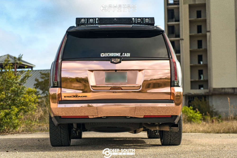 2016 Cadillac Escalade with 24x10 30 DUB Chedda and 295/35R24 Nitto ...