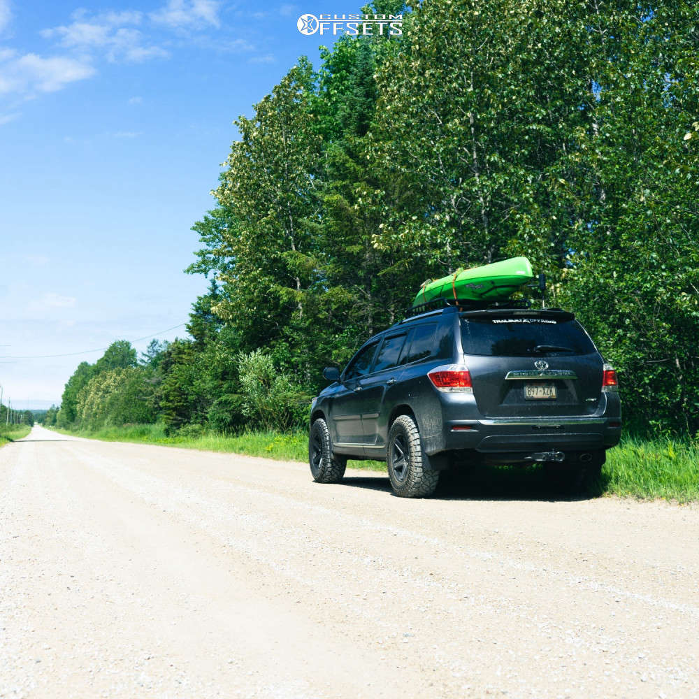 2012 Toyota Highlander with 17x9 -0 Black Rock Detour and 265/70R17 ...