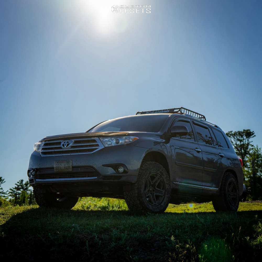 2012 Toyota Highlander with 17x9 -0 Black Rock Detour and 265/70R17 ...