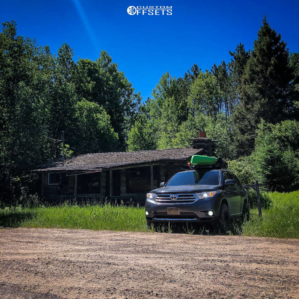 2012 Toyota Highlander with 17x9 -0 Black Rock Detour and 265/70R17 ...