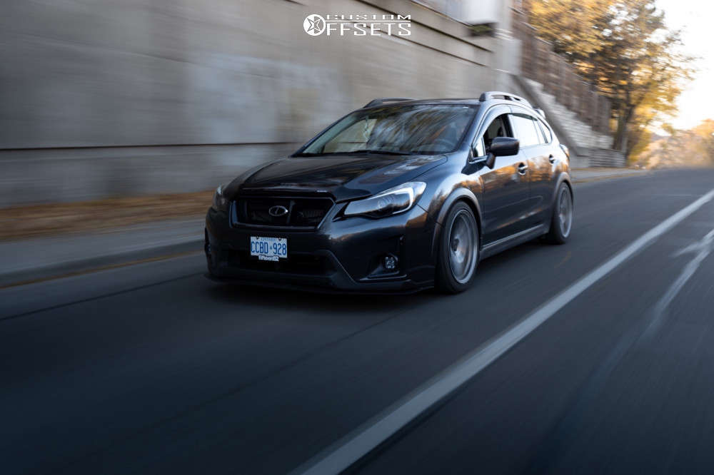 2017 Subaru Crosstrek with 18x9 40 Fast Wheels Fc04 and 245/40R18 ...