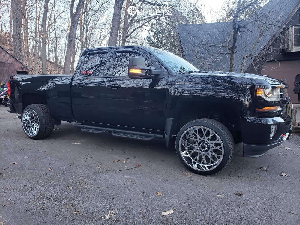 2017 Chevrolet Silverado 1500 with 22x12 -51 Vision Rocker 412 and 285 ...