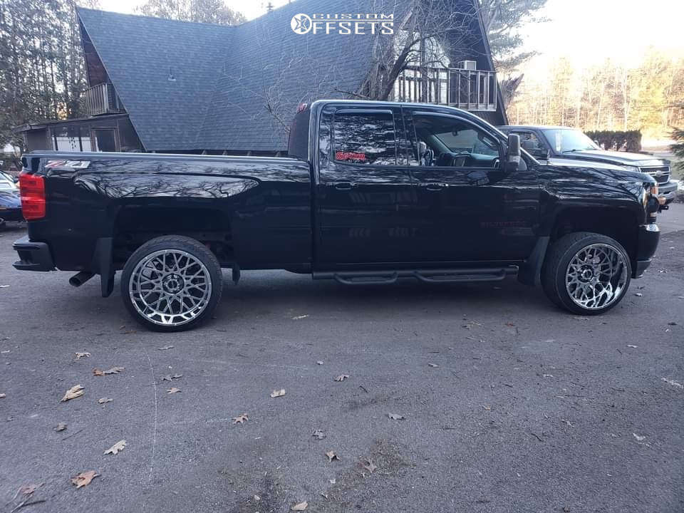 2017 Chevrolet Silverado 1500 with 22x12 -51 Vision Rocker 412 and 285 ...