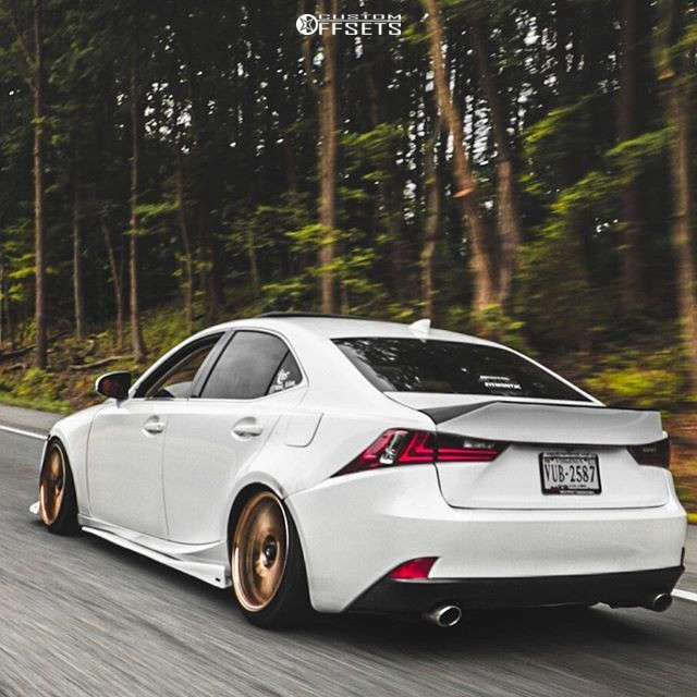 2015 Lexus IS250 with 18x9.5 35 Cosmis Racing R1 and 225/40R18 Westlake ...