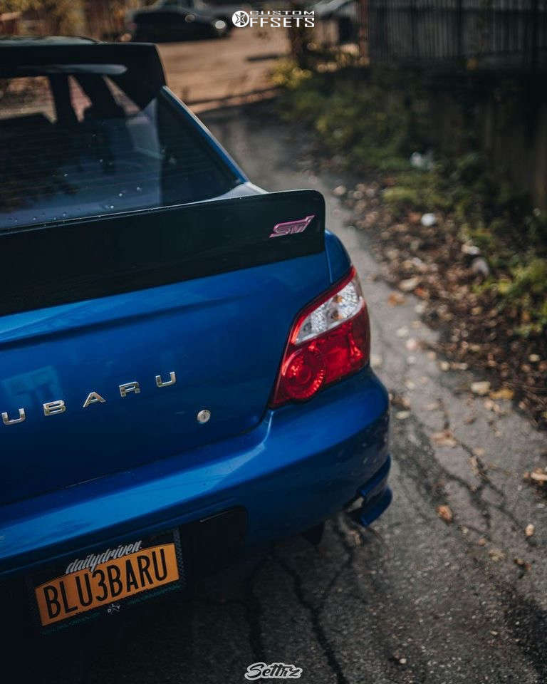 2004 Subaru WRX STI with 17x9.5 18 Desmond Regamaster and 255/45R17 ...