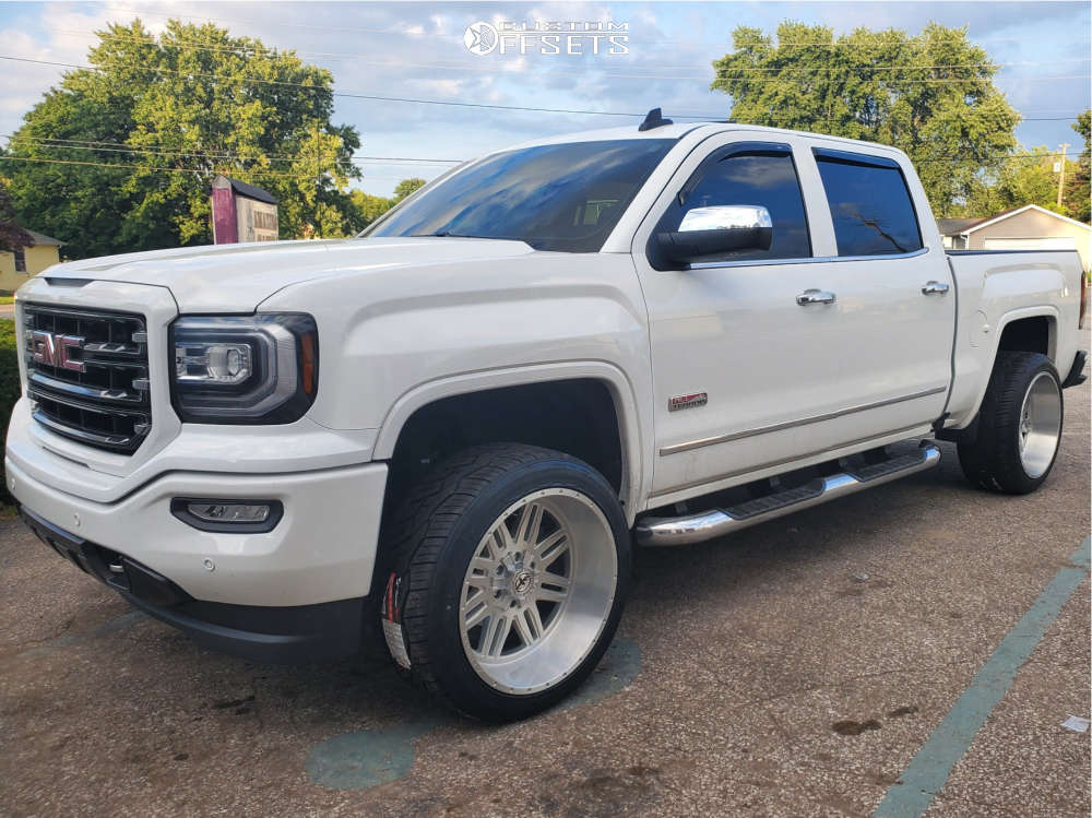 2016 GMC Sierra 1500 with 22x12 -44 XF Forged Xfx-303 and 305/40R22 ...