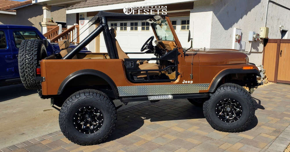 1986 Jeep CJ7 with 15x10 -43 Fuel Lethal and 33/12.5R15 BFGoodrich All ...