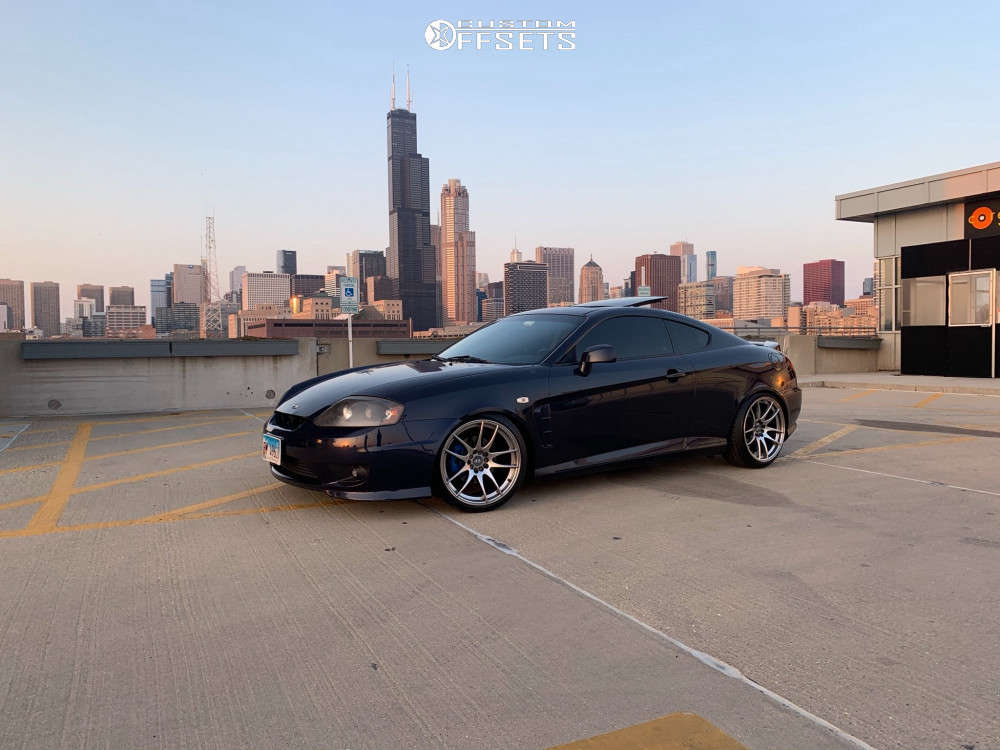 2006 Hyundai Tiburon with 18x9 30 JNC Jnc030 and 215/40R18 Achilles Atr ...