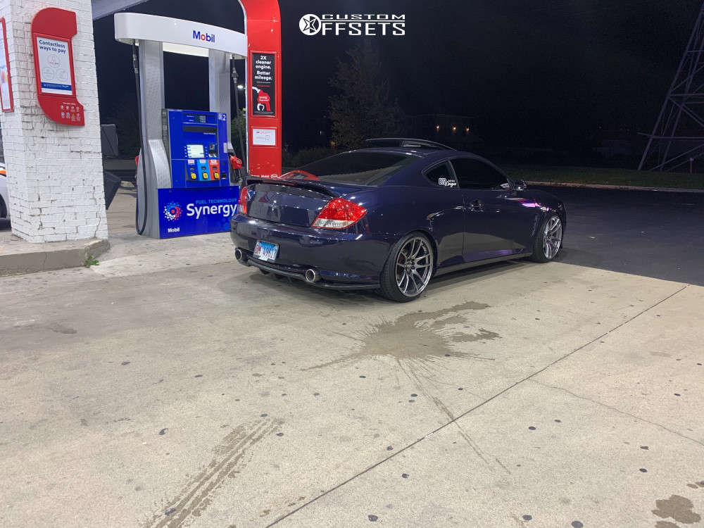 2006 Hyundai Tiburon with 18x9 30 JNC Jnc030 and 215/40R18 Achilles Atr ...